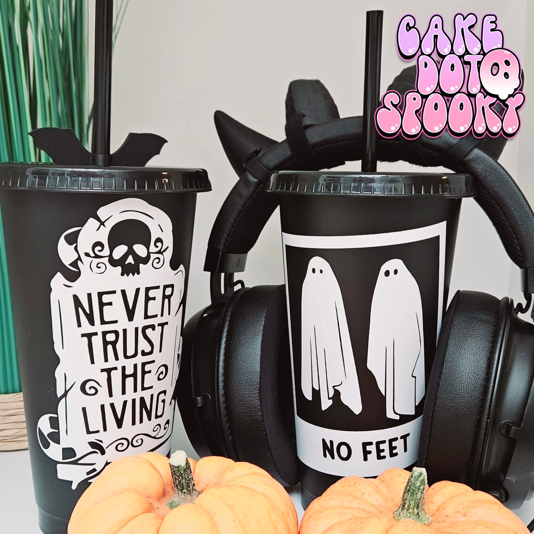 Halloween Cold Cup Beetlejuice Inspired 24oz Cold Cup Never Trust the ...