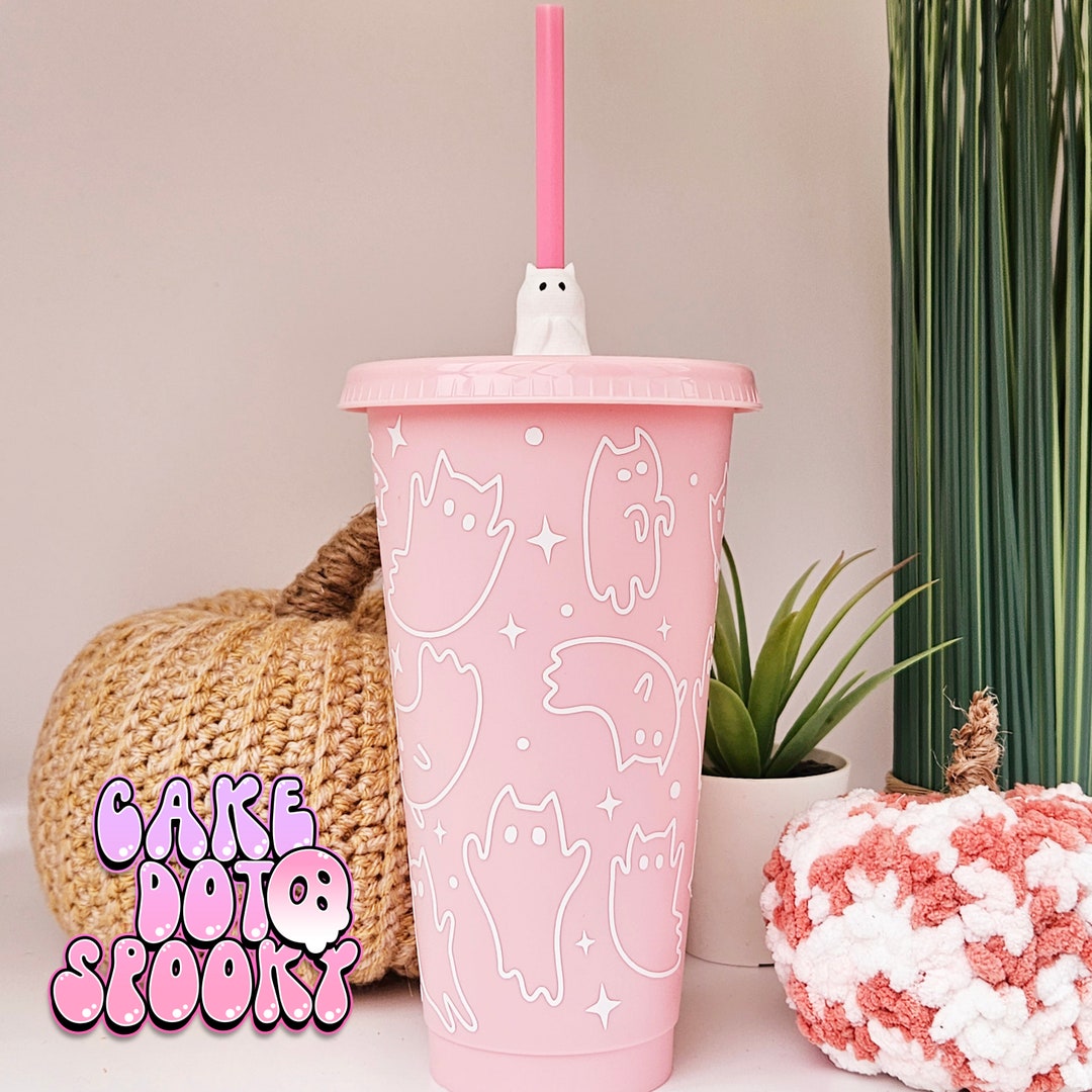 Halloween Kitty Ghost Cold Cup - Etsy