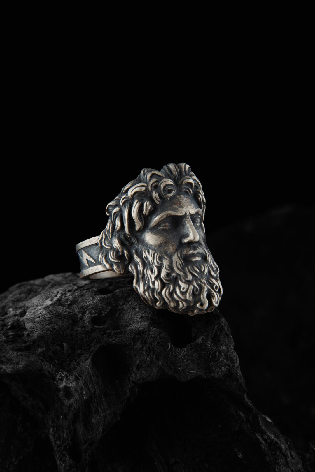 God Zeus 925K Sterling Silver Ring, Greek Mythology Jewelry, Ancient ...