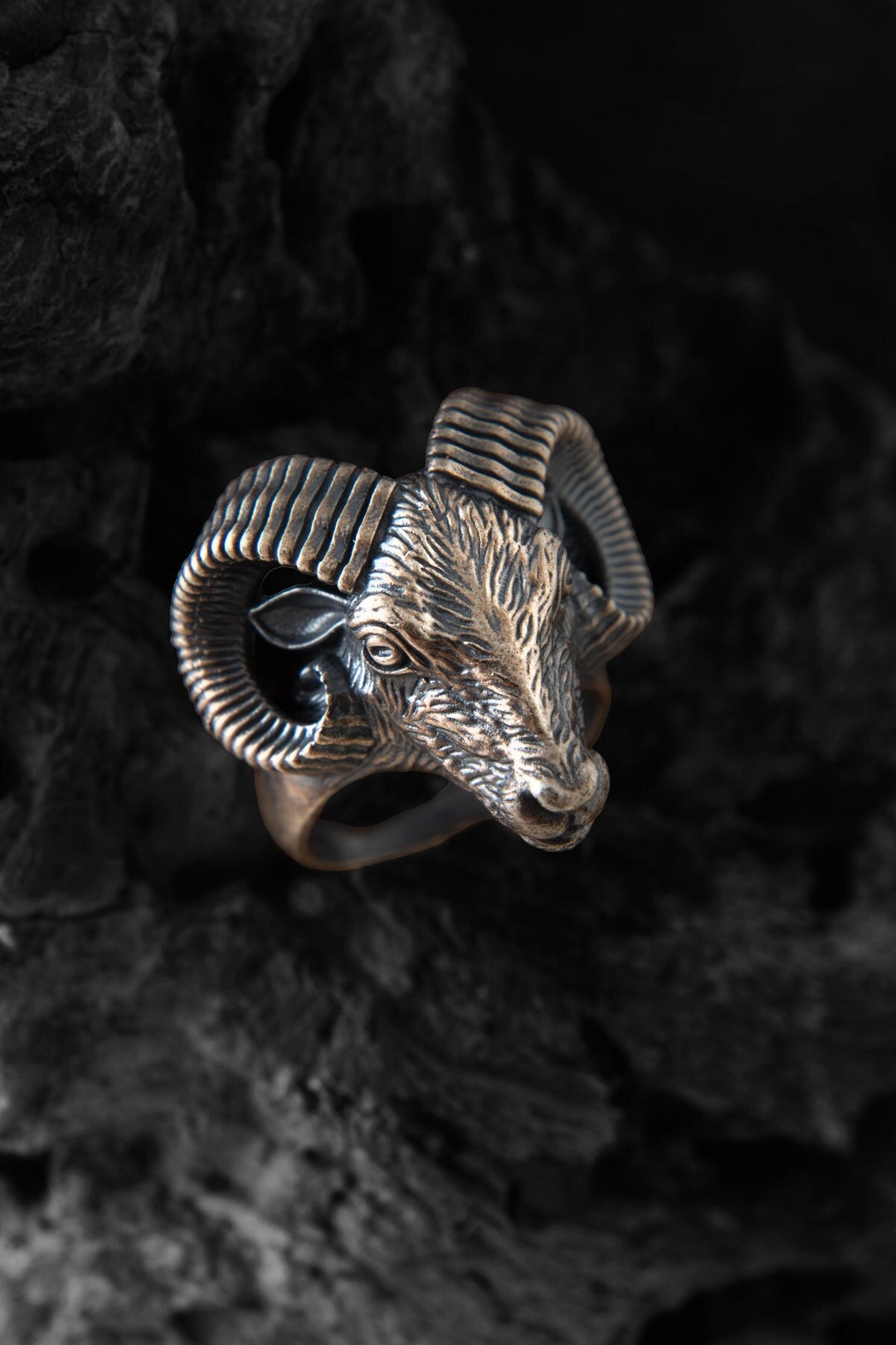 Sterling Silver Ram Head Ring, Available in Various Sizes, Remarkable ...