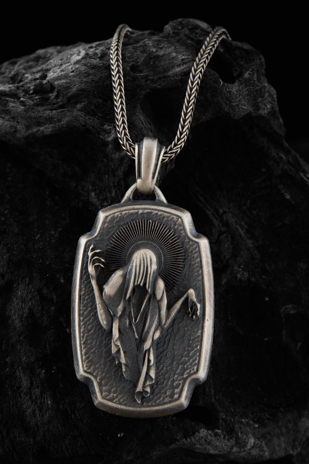 Silver Grim Reaper Figure Pendant, Embrace the Elegance of Mortality ...