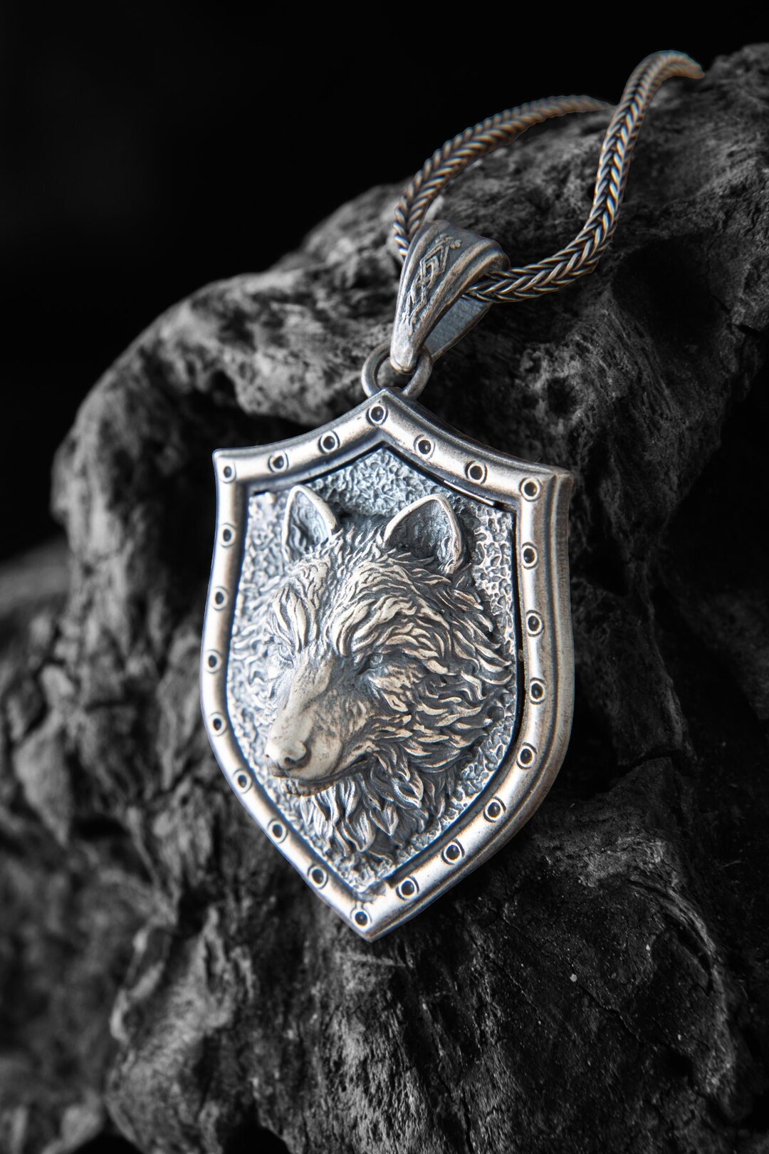 Viking Wolf Necklaces, Silver Wolf Men Pendants, Wild Animal Necklaces ...