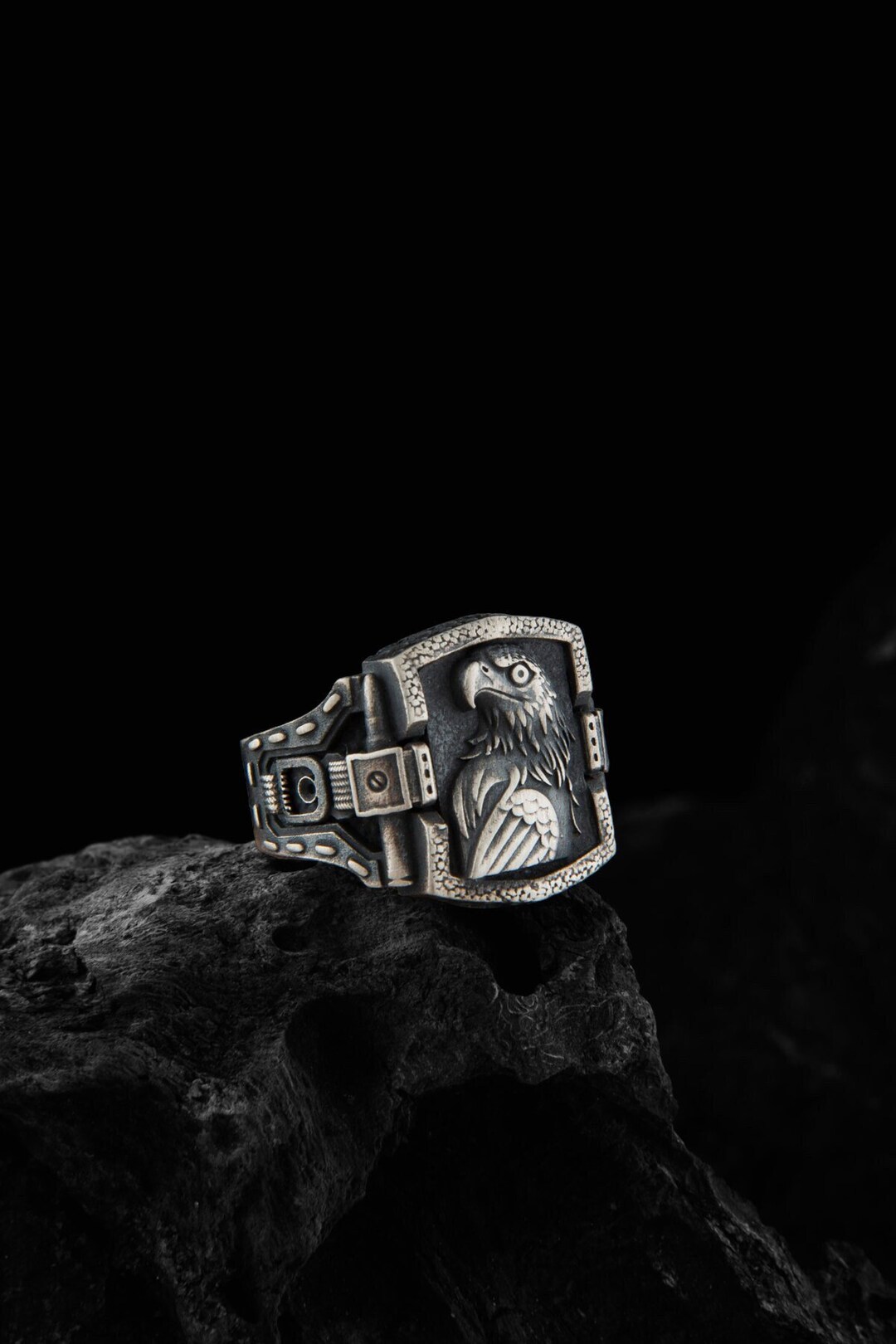 Silver Eagle Handmade Signet Ring , 925 Sterling Silver Eagle Ring ...