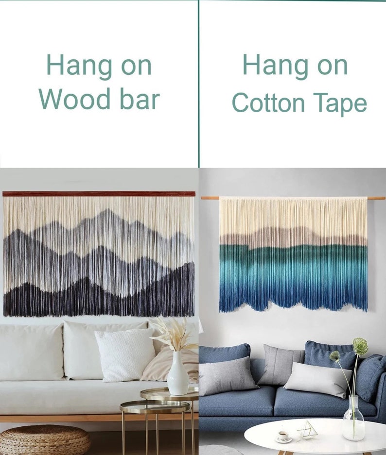 Large Textile Wall Art Macrame Wall Hanging Custom Tapestry Retro ...