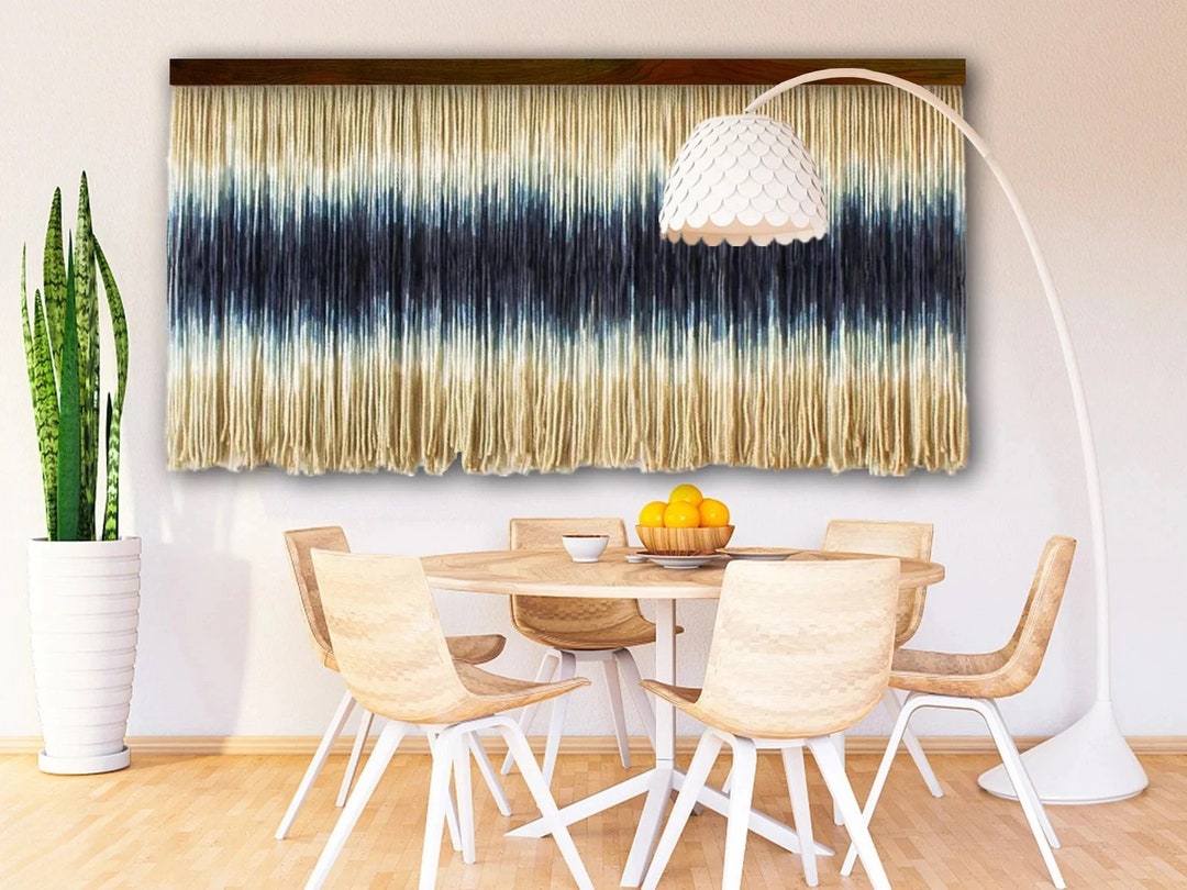 Large Textile Wall Art Macrame Wall Hanging Custom Tapestry Retro ...