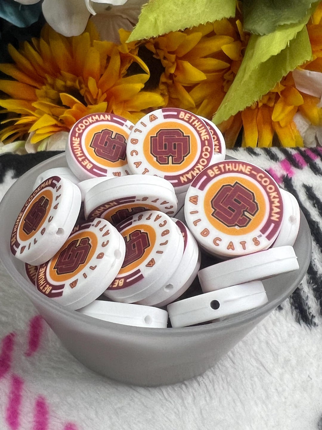 Bethune Cookman Wildcats Printed Focal Beads - Etsy