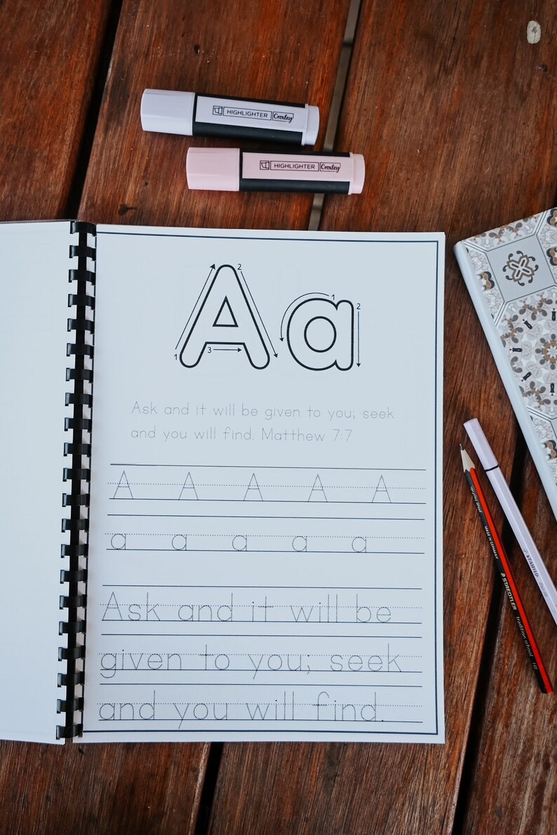 My Alphabet Bible Verse Book - Etsy