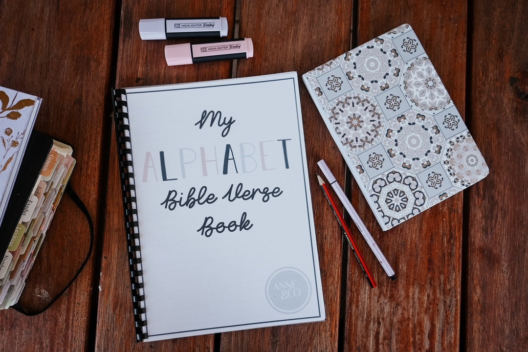 My Alphabet Bible Verse Book - Etsy