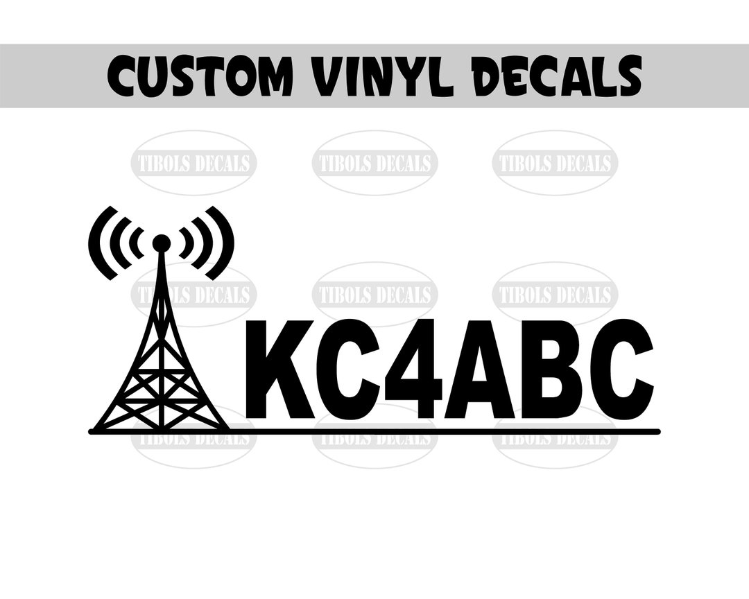 Ham Radio Call Sign Decal Amateur Radio Callsign Sticker - Etsy