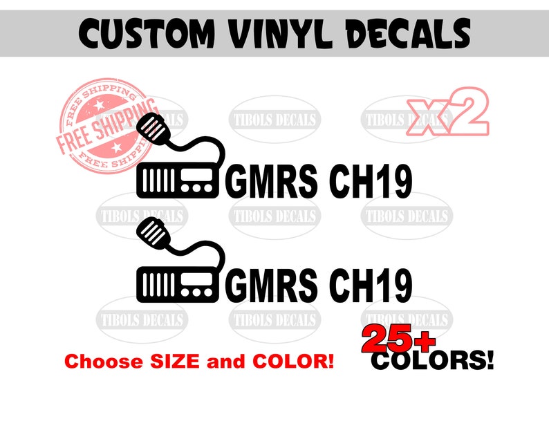 GMRS CH19 Base Station Decal Amateur Radio Channel 19 Sticker Im ...