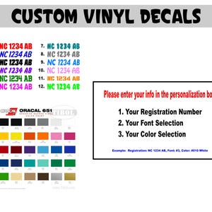 Boat Registration Numbers Hull Decals (one Set) PWC Jet Ski Vessel ID ...