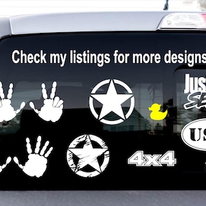 Two 2 Finger Wave Decals for Jeep Mirror Sticker (1 Set) Two Finger ...