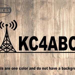 Ham Radio Call Sign Decal - Amateur Radio Callsign Sticker Antenna ...