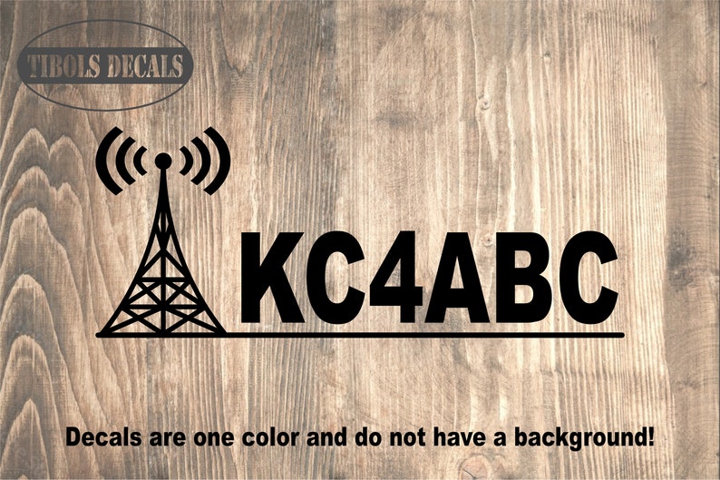 Ham Radio Call Sign Decal - Amateur Radio Callsign Sticker Antenna ...