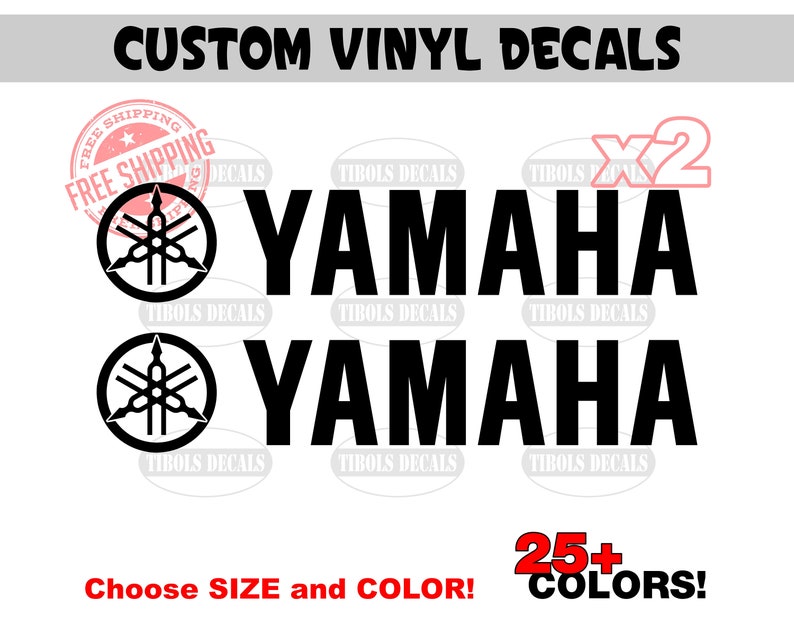 Yamaha Decals (1 Set) Yamaha Stickers Helmet Motorcycle Bike Jetski ...