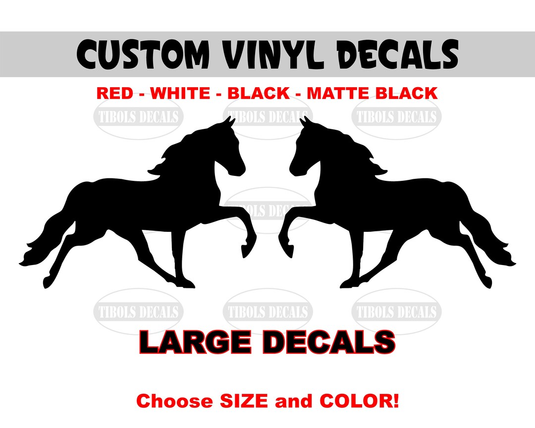 Two Large Tennessee Walking Horse Decals (1 Set) Walking Horse Stickers ...