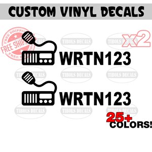 GMRS Ham Radio Base Station Call Sign Decal Amateur Radio Callsign ...