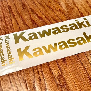 X2 Kawasaki Decals (1 Set) Kawasaki Stickers Dirt Bike Helmet ATV PWC ...