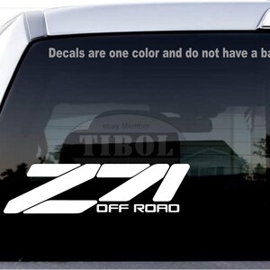 Two Z71 4x4 off Road Decals Z71 Vinyl Stickers Fits Chevy Silverado ...