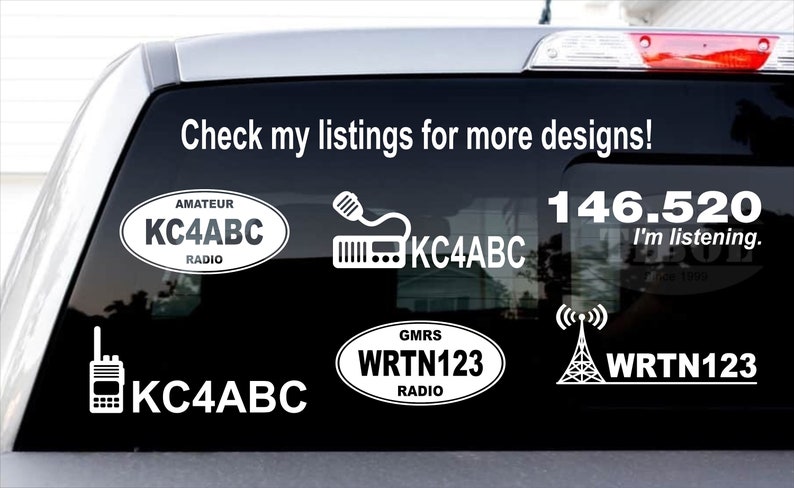 GMRS Ham Radio Base Station Call Sign Decal Amateur Radio Callsign ...