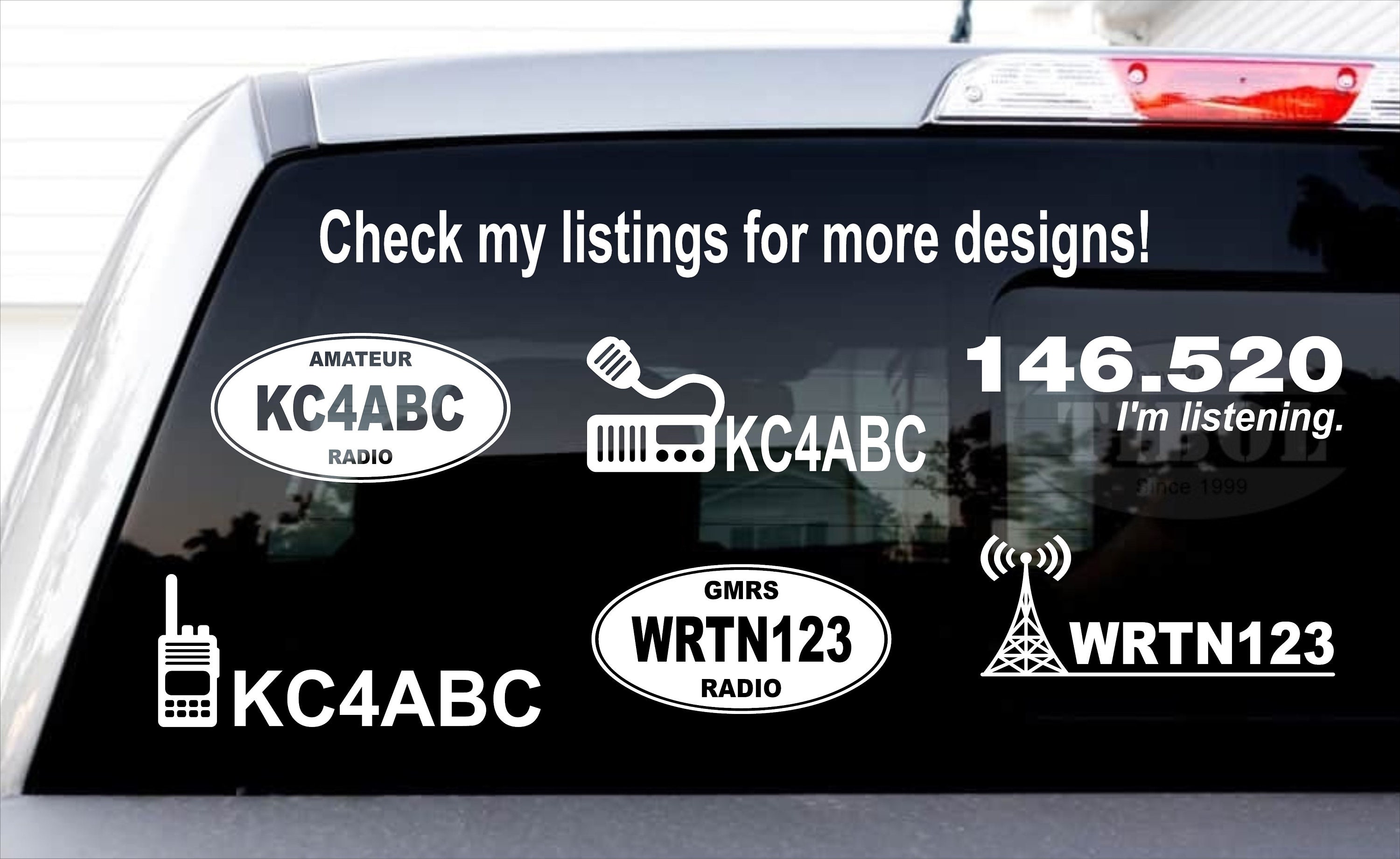 GMRS Ham Radio Base Station Call Sign Decal Amateur Radio Callsign ...