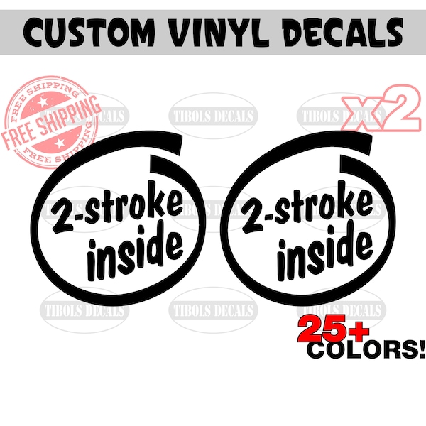 2 Stroke Decals - Etsy