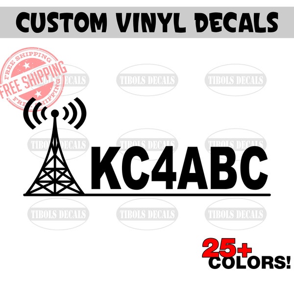 Ham Call Sign Decal - Etsy