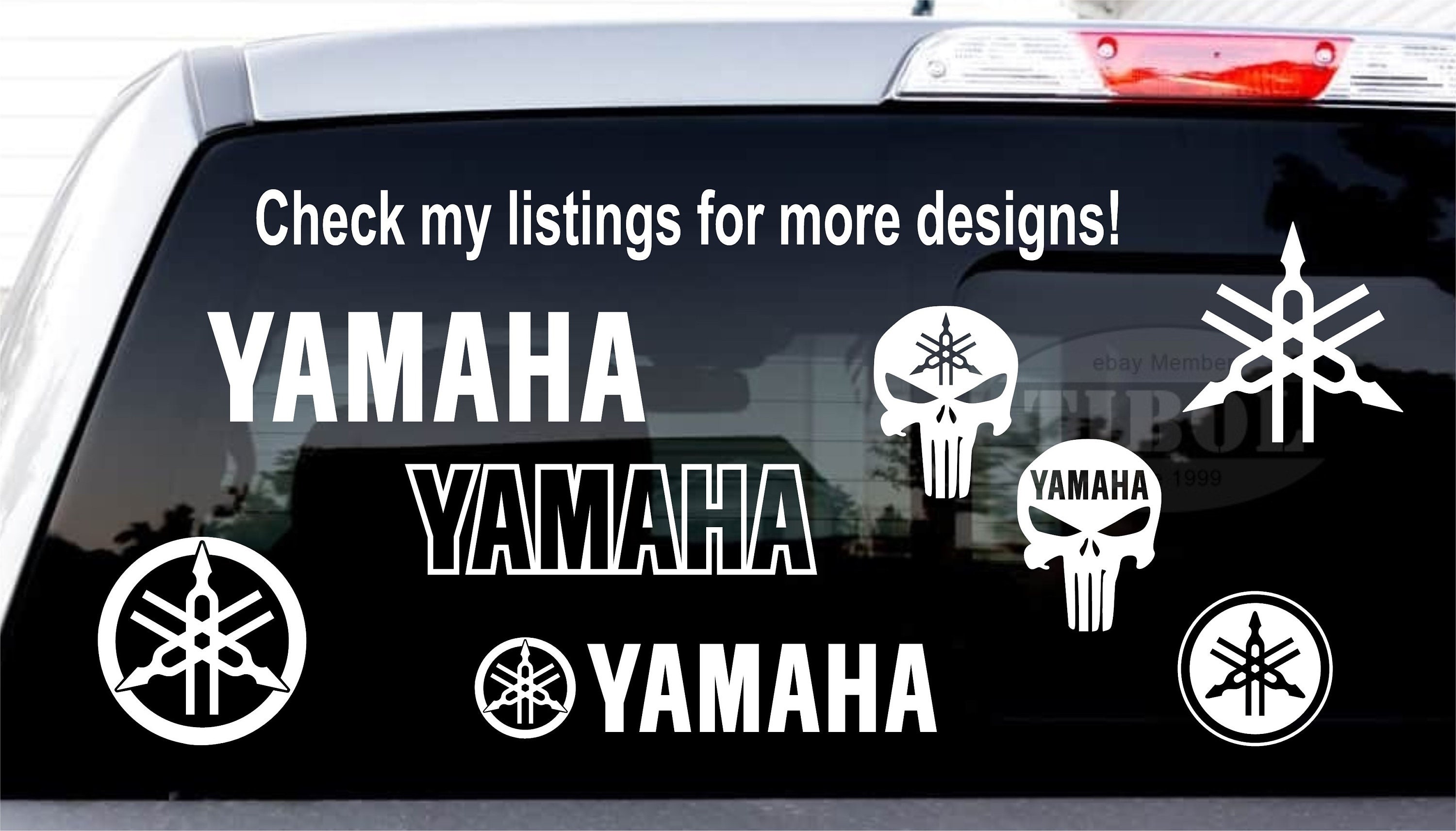 X2 Yamaha Tuning Fork Decals New Yamaha Circle Logo Jetski - Etsy