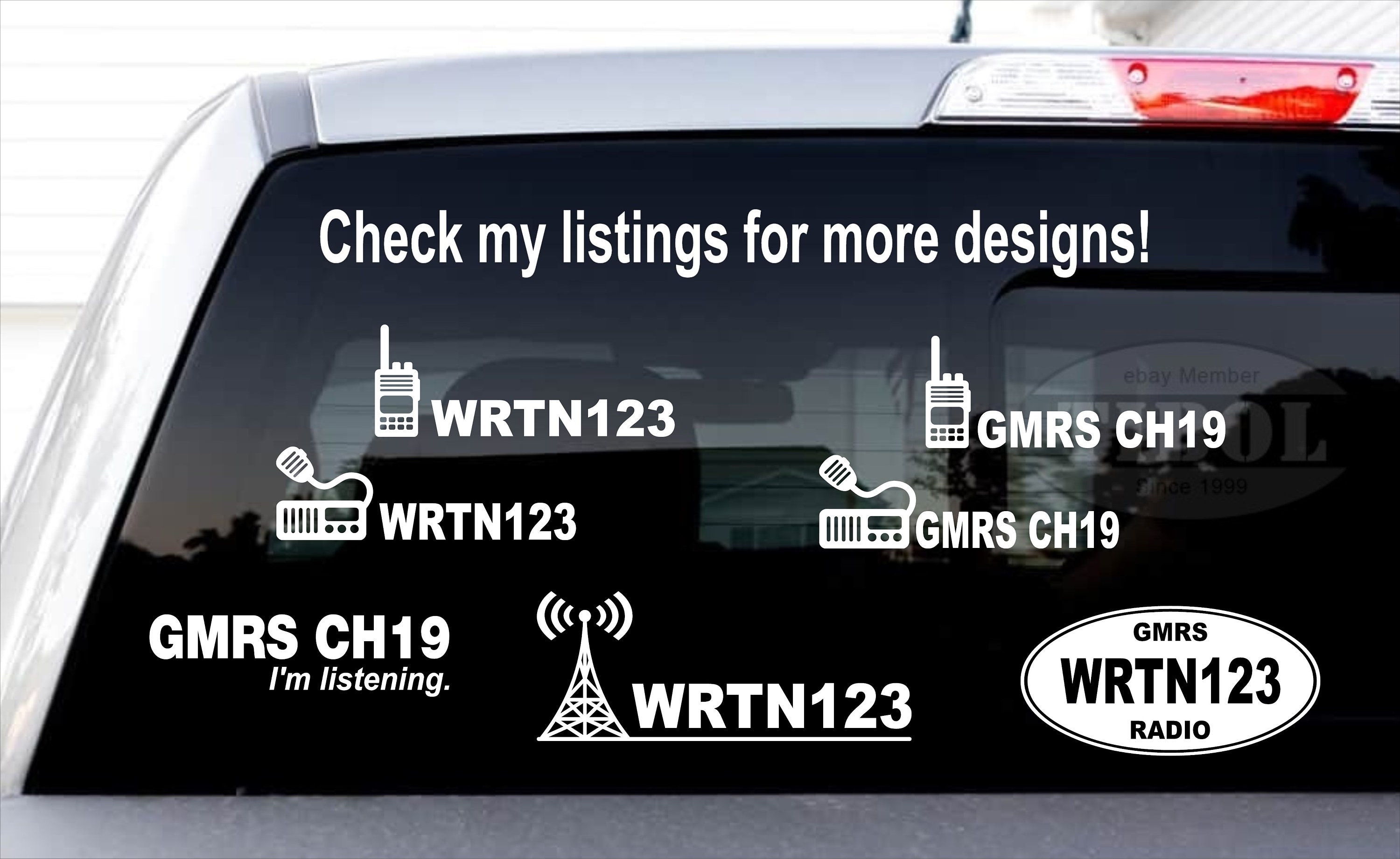 GMRS CH19 Handheld Radio Walkie Talkie Channel 19 Decal Amateur Radio ...