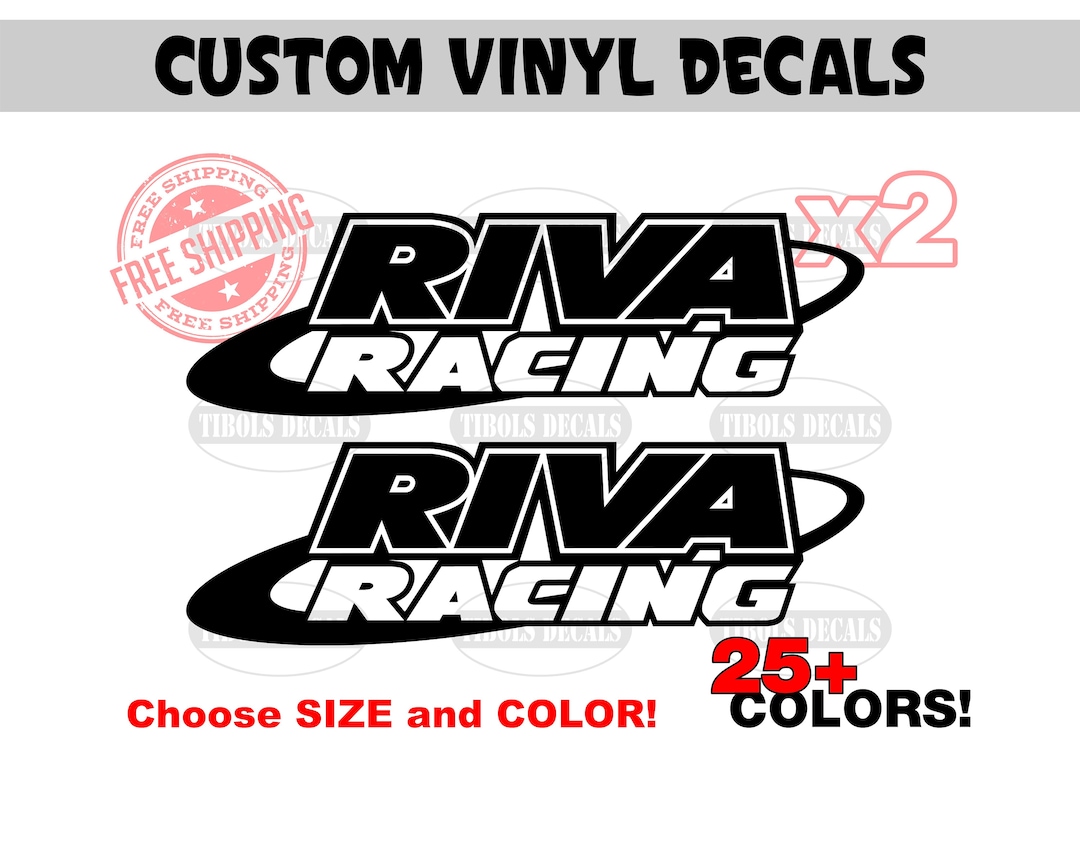 Two Riva Racing Decals, Riva Racing Stickers (one Set) PWC Jetski ...