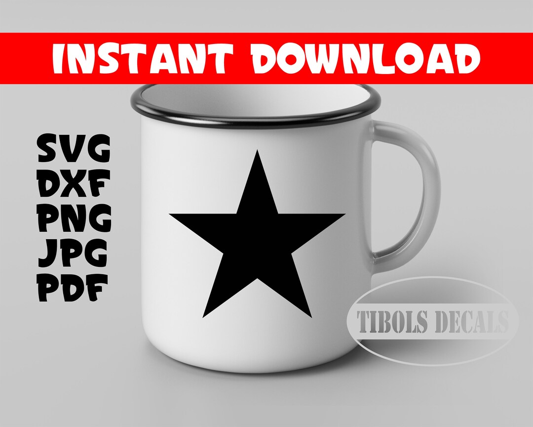 Solid Star SVG File Basic Star File Simple Star SVG Vector Cut - Etsy