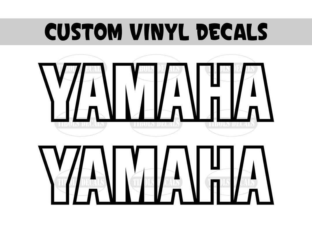 X2 Yamaha Decals Outline Yamaha Stickers Helmet Bike Jetski Boat ATV ...