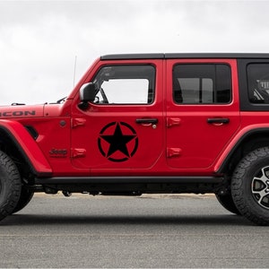 Two Military Star Decals Star Sticker Vinyl Decals Fit Jeep Toyota ...