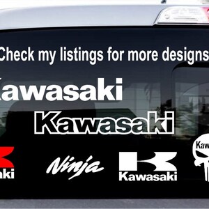 X2 Kawasaki With Logo Decal Helmet Kawasaki Stickers Dirt Bike ATV PWC ...