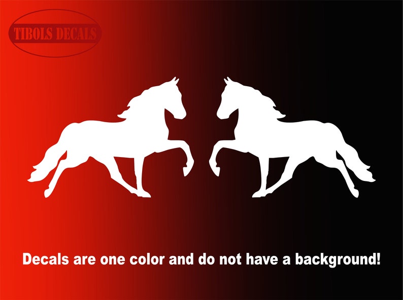Two Large Tennessee Walking Horse Decals (1 Set) Walking Horse Stickers ...