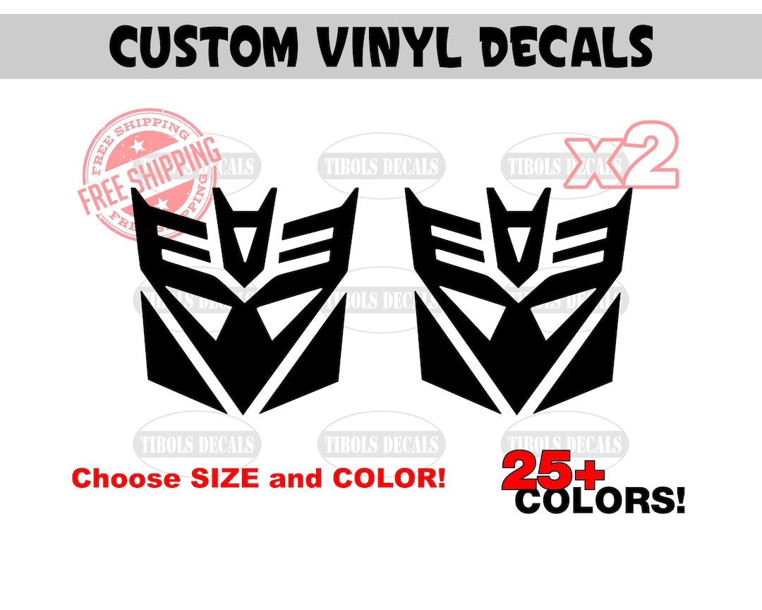 2x Transformers Decepticon Stickers Transformer Decepticon Vinyl Decals ...