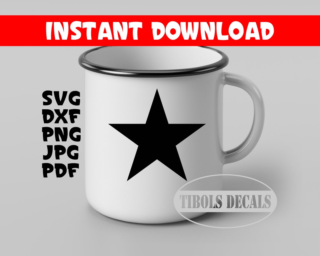 Solid Star SVG File Basic Star File Simple Star SVG Vector Cut File for ...