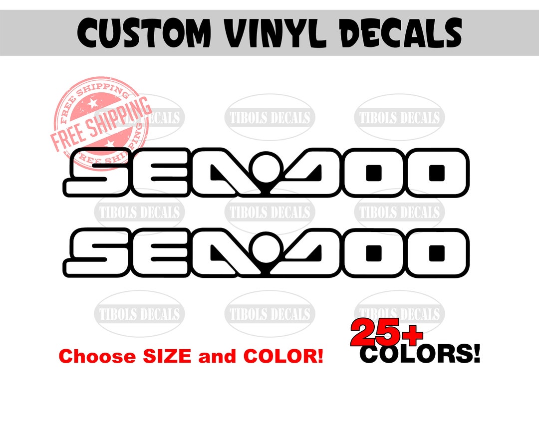 Seadoo Decals Outline Seadoo Stickers (1 Set) Boat PWC Jetski ...