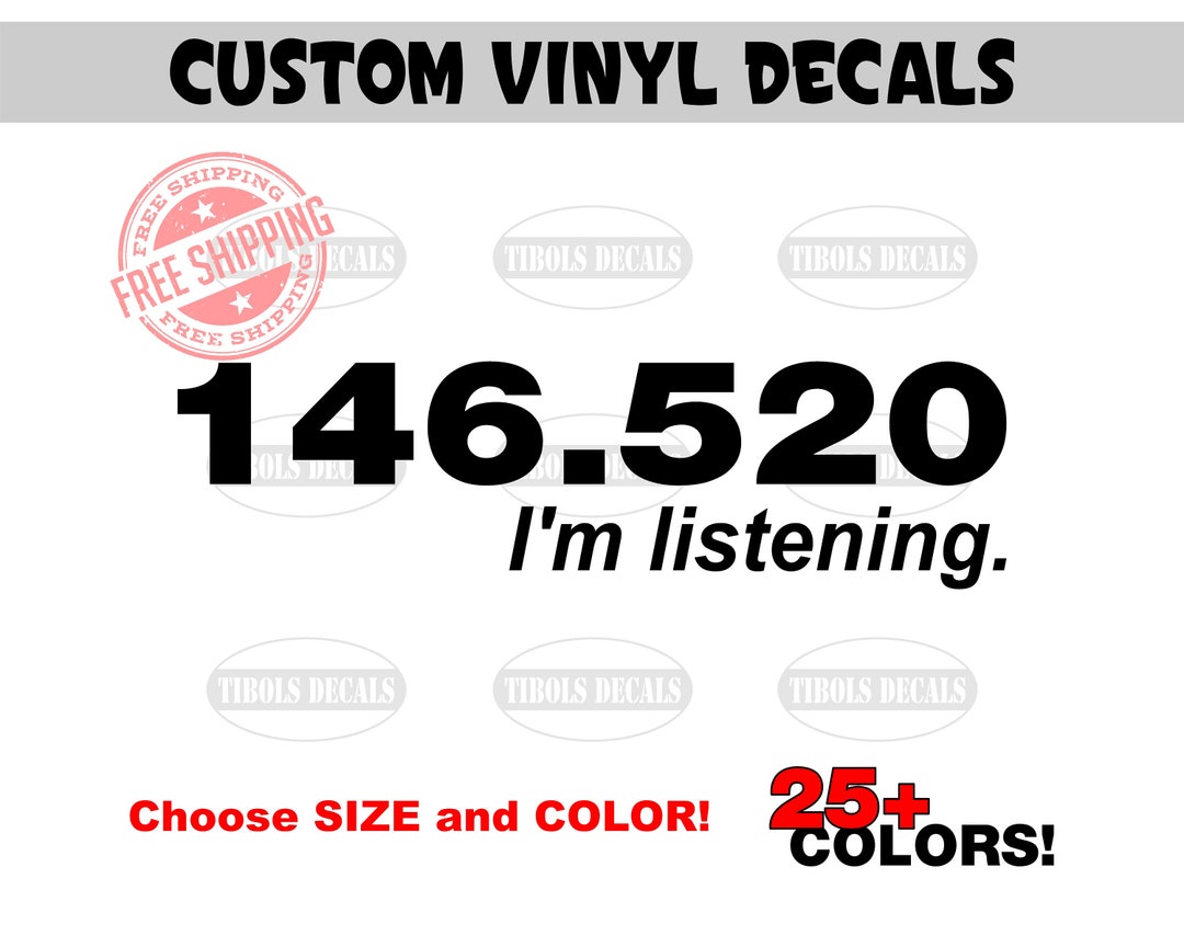 Ham Radio I'm Listening Decal Custom Amateur Radio I'm Listening ...