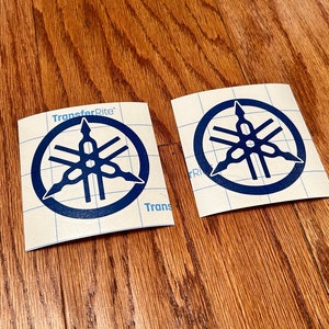 X2 Yamaha Tuning Fork Decals Yamaha Circle Logo Jetski Motorcycle Boat ...