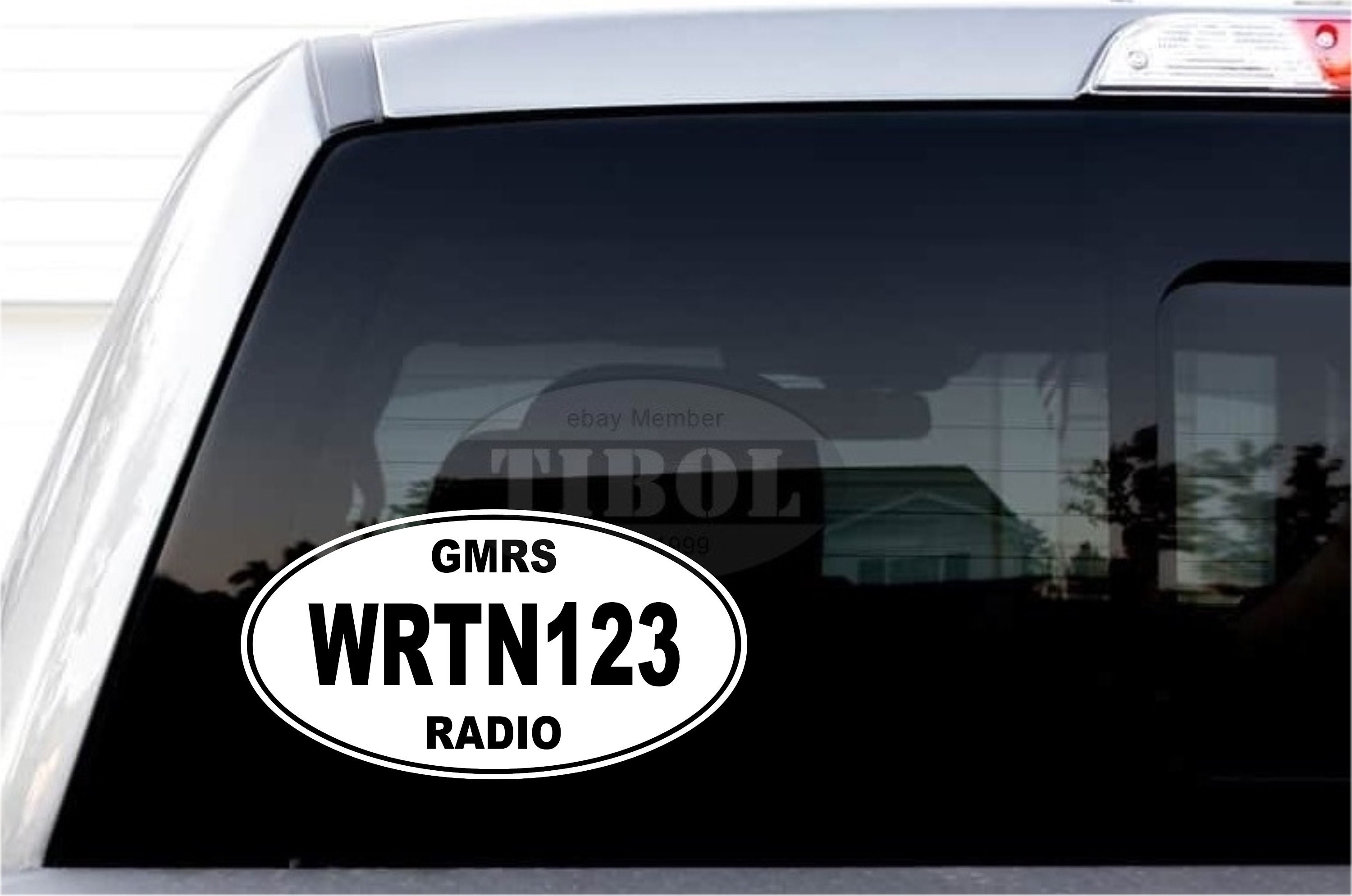 GMRS Radio Call Sign Decal Oval - Amateur Radio Callsign Sticker ...