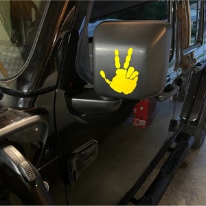 Two 2 Finger Wave Decals for Jeep Mirror Sticker (1 Set) Two Finger ...