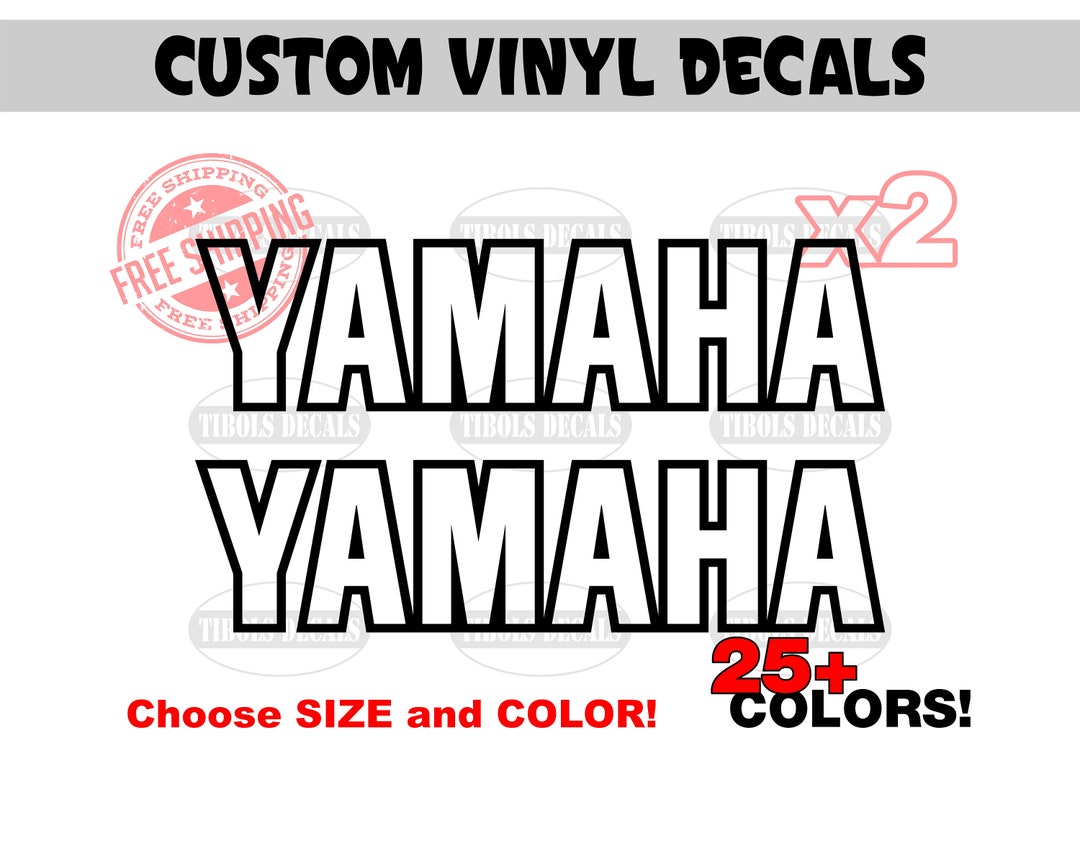 X2 Yamaha Decals Outline Yamaha Stickers Helmet Bike Jetski Boat ATV ...