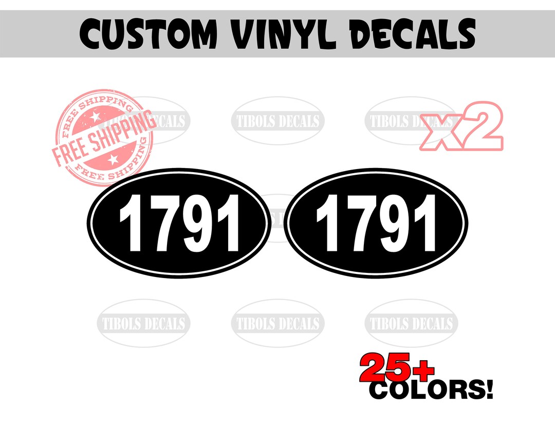 Two 1791 2A Decals Second Amendment Stickers (1 Pair) 2A Pro Gun AR15 ...