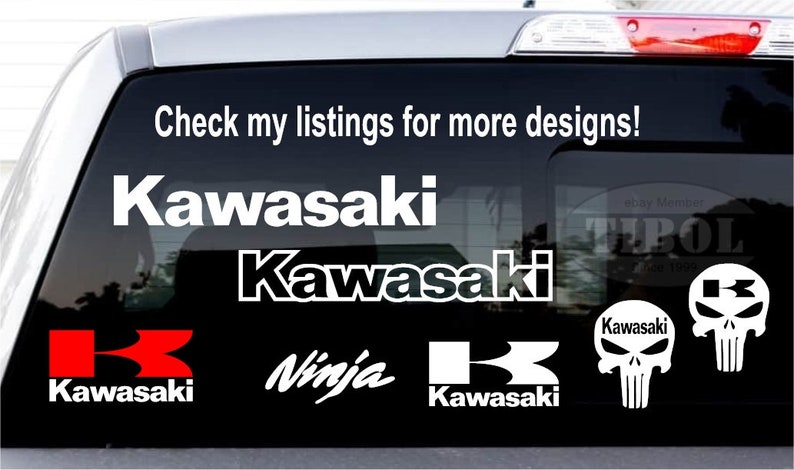 X2 Kawasaki Decals 1 Set Kawasaki Stickers Dirt Bike Helmet - Etsy