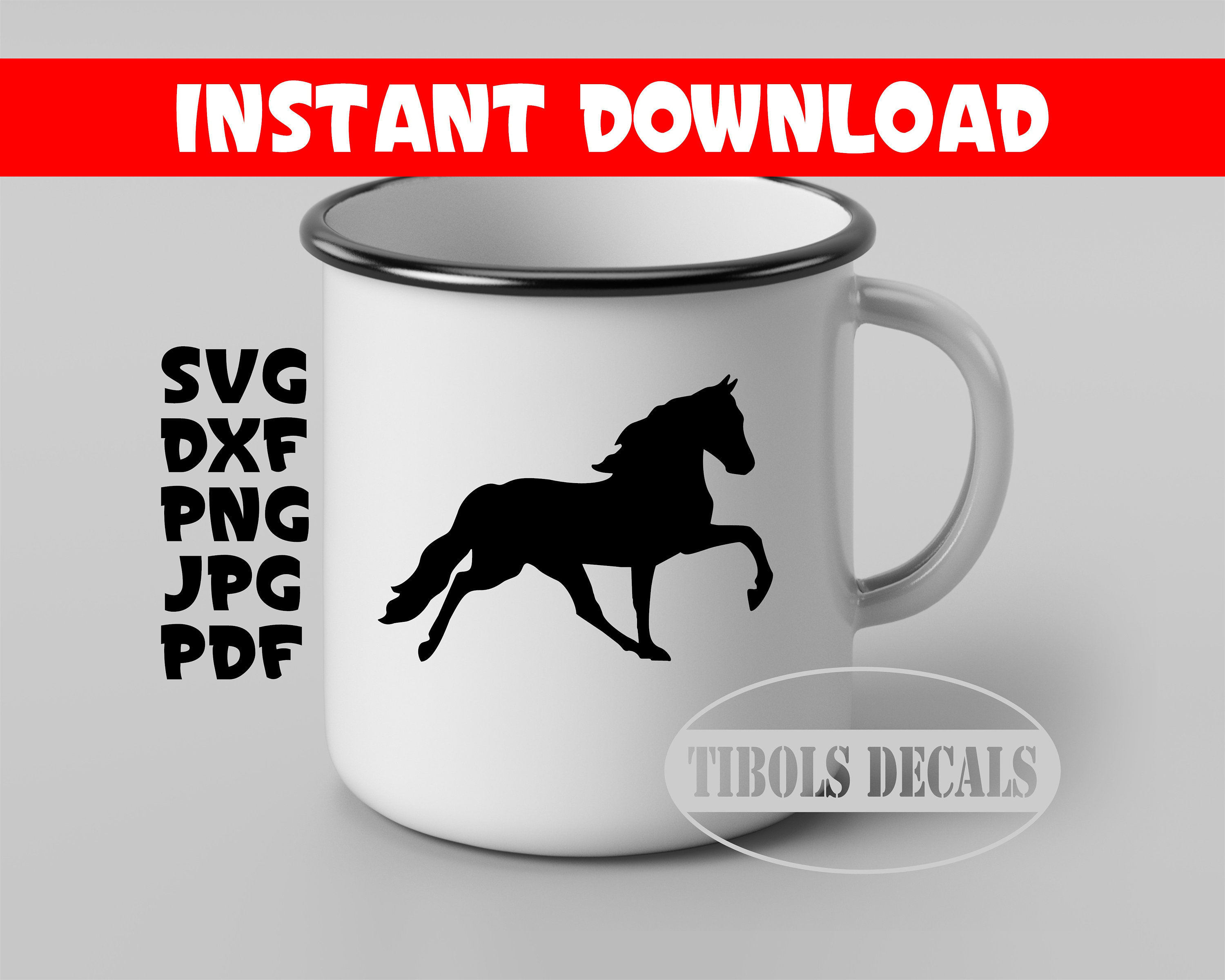 Tennessee Walking Horse SVG Walking Horse SVG Vector Cut File for ...