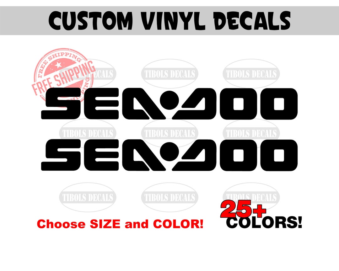 Seadoo Decals Seadoo Stickers (1 Set) Boat PWC Jetski Bombardier ...