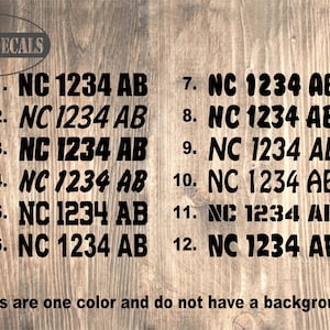 Boat Registration Numbers Hull Decals (one Set) PWC Jet Ski Vessel ID ...