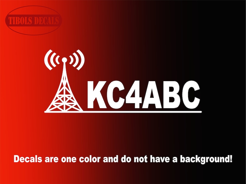 Ham Radio Call Sign Decal Amateur Radio Callsign Sticker - Etsy