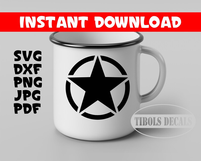 Military Star SVG Jeep Army Star SVG Vector Cut File for - Etsy